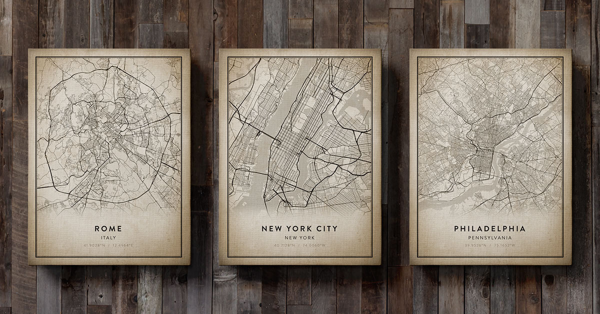 Custom Map Art - Wright Edison