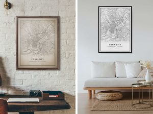 Custom Map Art - Wright Edison